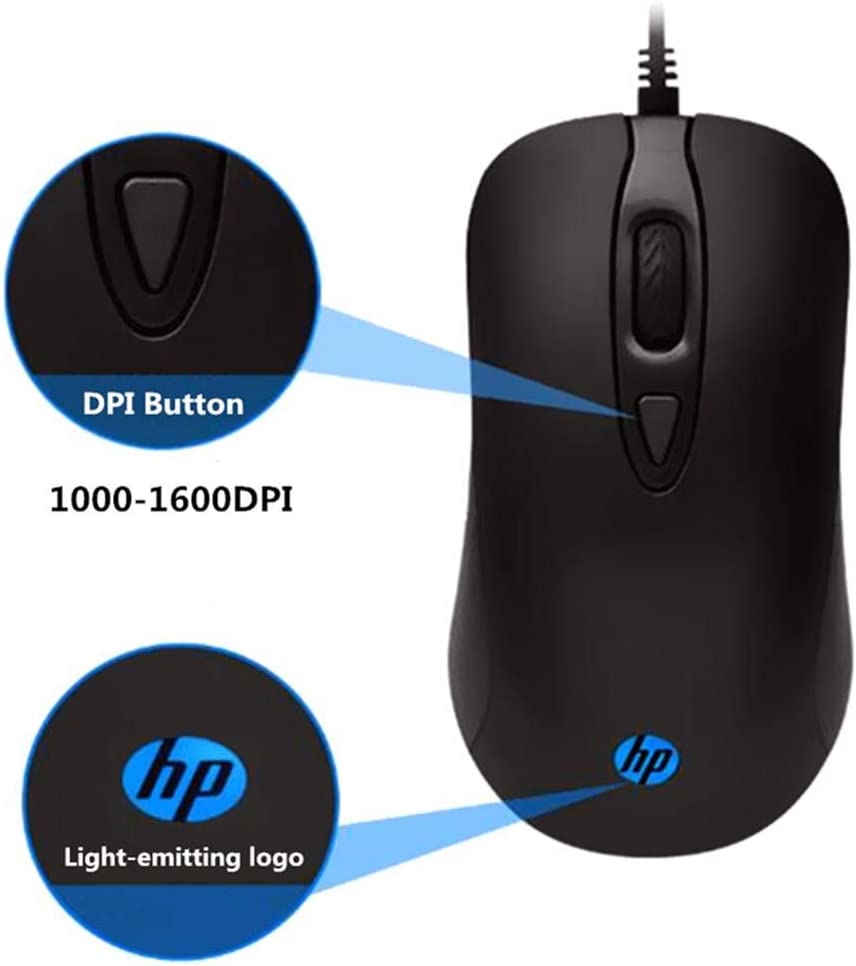 Hulul Store | HP KM100 USB Wired Waterproof Gaming Keyboard Mouse Combo